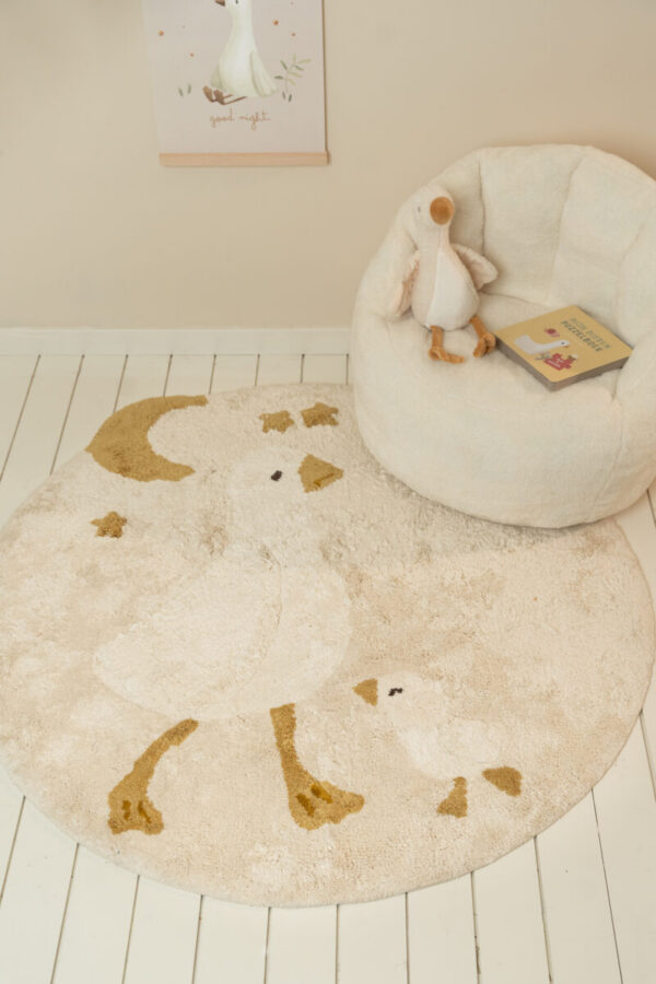 Little Dutch vaikiškas fotelis „Teddy Soft White“ – Littlefoxy.lt